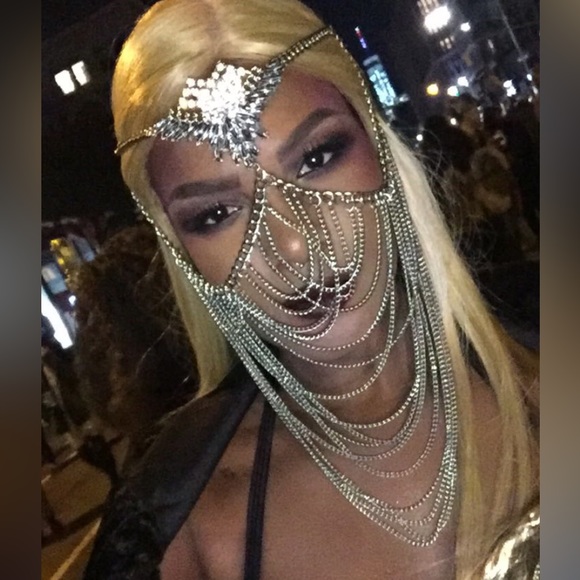 Accessories | Handmade Face Chain Costume Accessories Tribal Mask ...